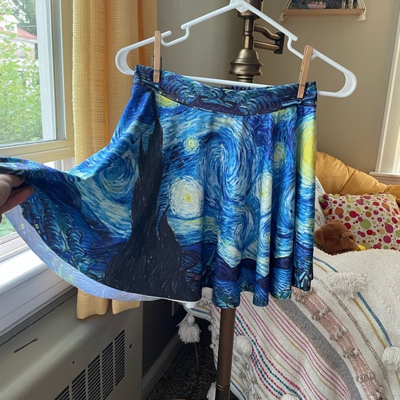 Skirts | Van Gogh Starry Night Skater Skirt | Poshmark